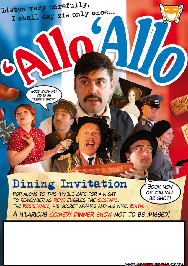 Allo Allo Dinner Show 07/07/2023, Friday, 07 Jul 2023 - The Ely, 英格兰东南部