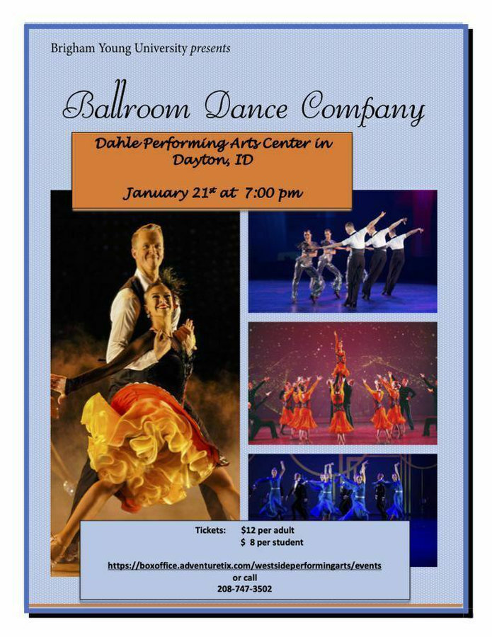 Byu Ballroom Dance Performance, Saturday, 21 Jan 2023 - Dahle ...
