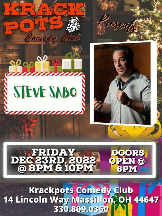 Comedian Steve Sabo at Krackpots Comedy Club, Massillon, Friday, 23 Dec ...